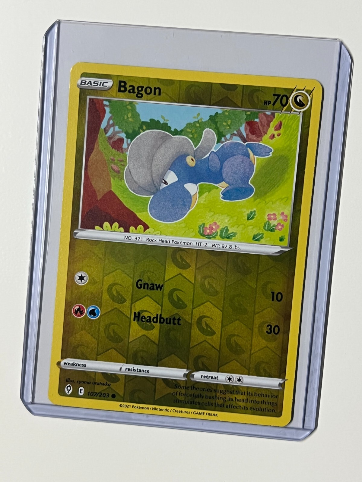 Bagon 107/203 Reverse Holo Evolving Skies Pokemon TCG Card 2021 | eBay