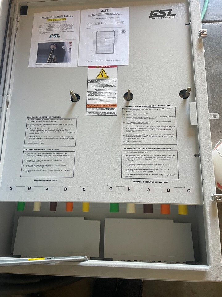 ESL 100 amp triple manual transfer switch 480/277 volt | eBay