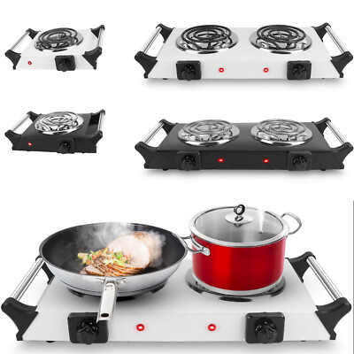 2000W Portable Electric Double Burner Kitchen Hot Plate Stove Cooker ...