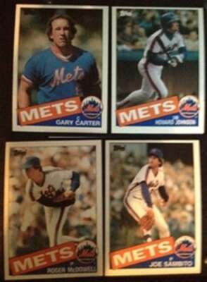 1985 Topps Traded New York Mets Team Set Gary Carter Howard Johnson 4 ...
