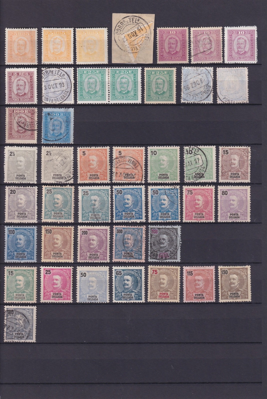 PONTA DELGADA ACORES 1892/ 1898 ALMOST COMPLETE COLLECTION 43 STAMPS | eBay