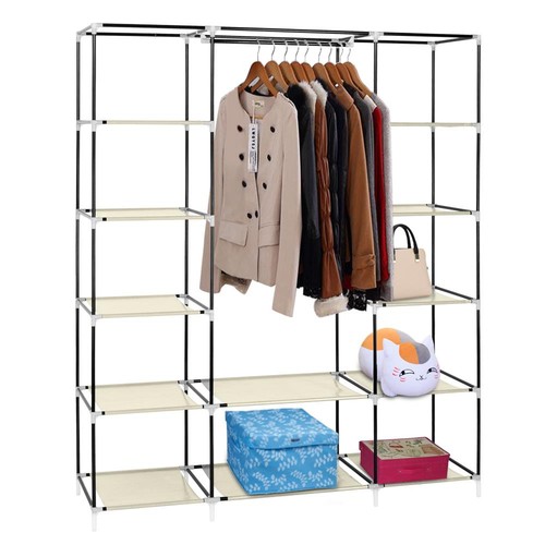 69" Home Room Closet Wardrobe Clothes Organizer Shelf Jacket Storage ...