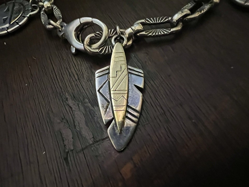 Carolyn Pollack Roderick Tenorio RMT Sterling & 14k Gold Charm Bracelet ...