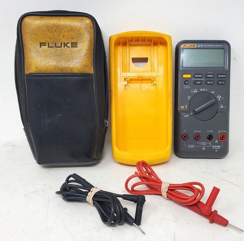FLUKE 87-V Handheld Multimeter True RMS W/ Fluke Leads & Case - READ | eBay