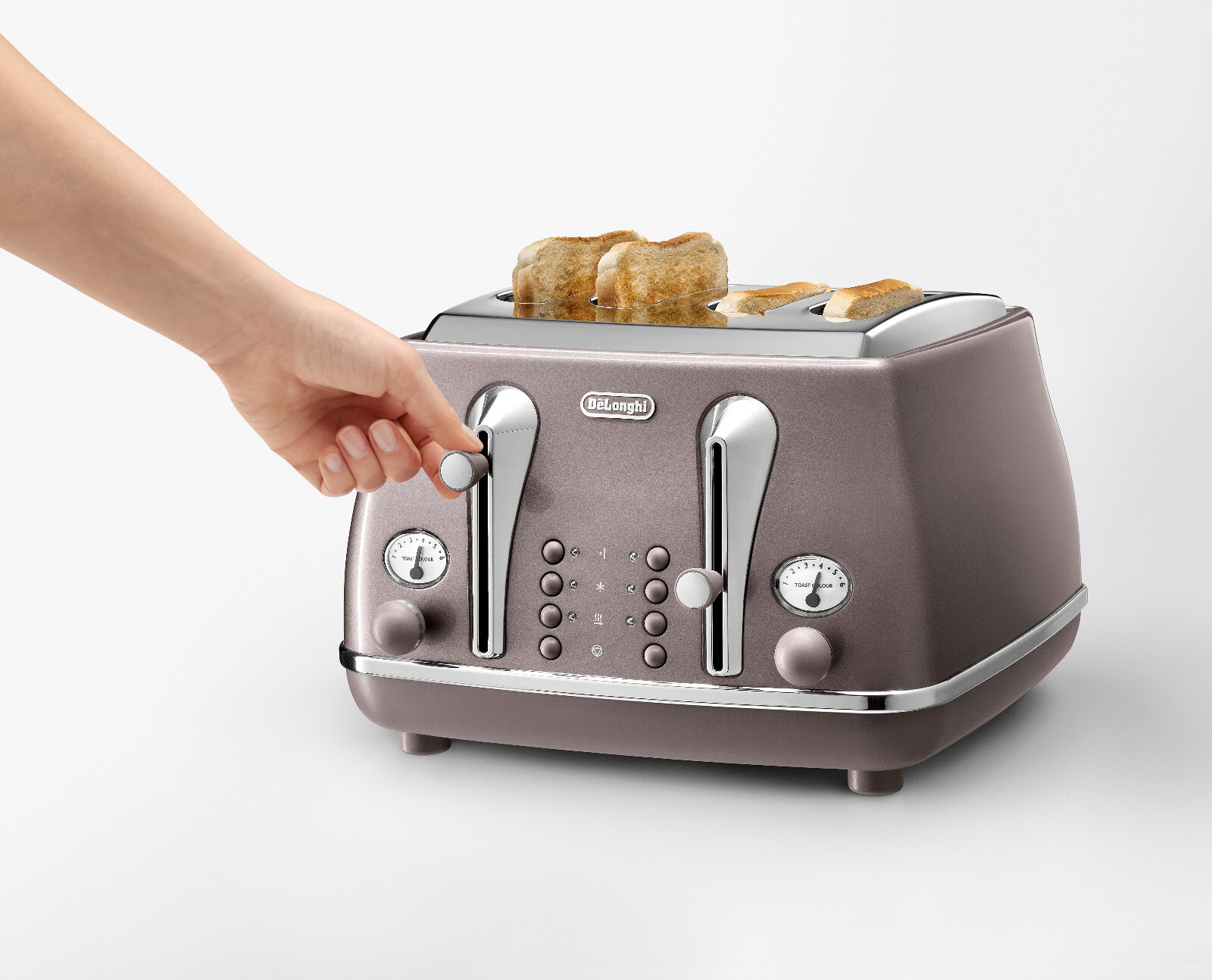 De'Longhi Toaster Icona Metallics 4 slice Metallic Pink CTOT4003.PK ...