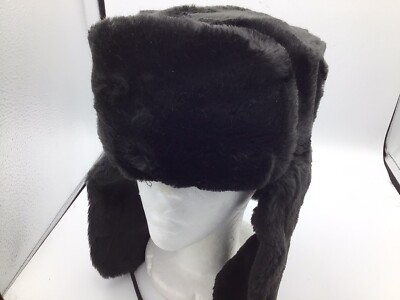 Yukon Trapper Fur Hat Faux Fur Black Size (59) Medium H1 | eBay