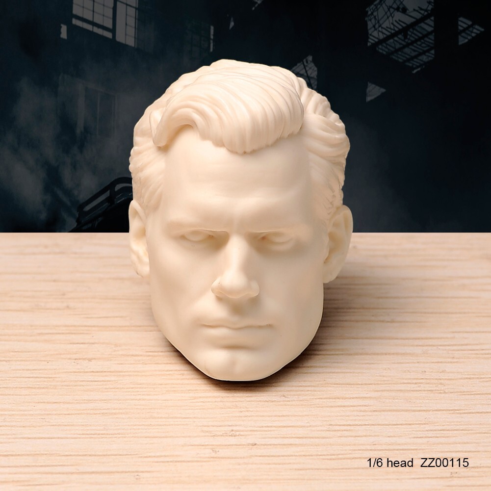 Unpainted 1/6 Captain America Steve Roger Head Sculpt For 12" Male ...