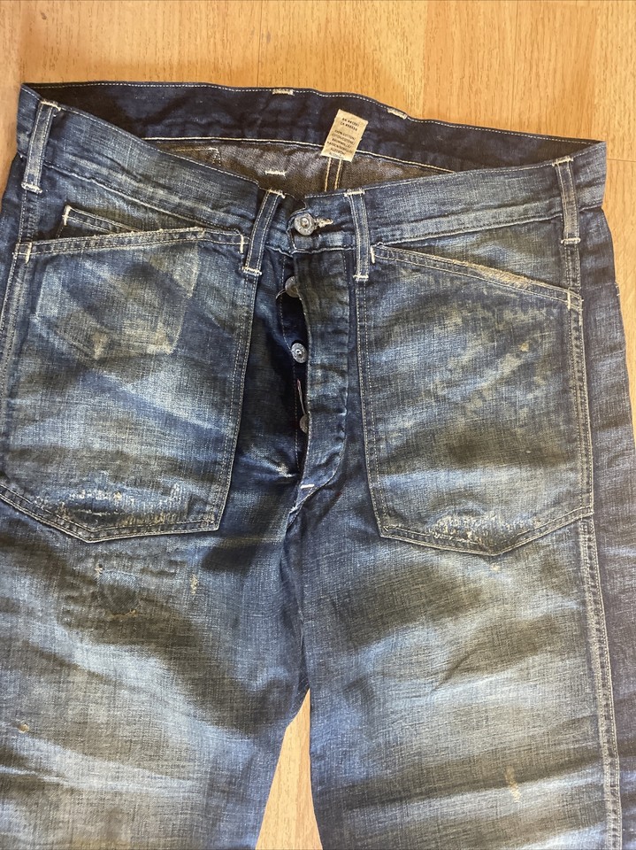 447 RRL DOUBLE RL Jeans Women's buckle back wide leg pockets design ...