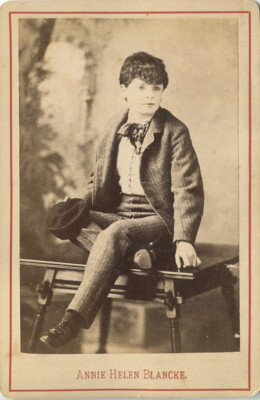 Annie Helen Blancke actress girl dressed as boy antique cabinet photo ...