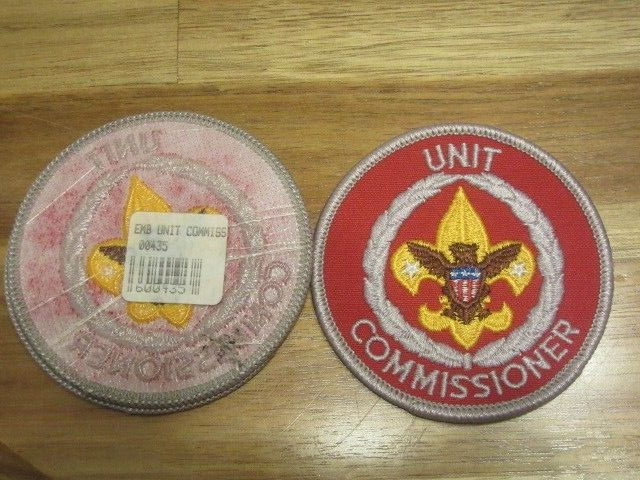 Unit Commissioner White Plastic Back Patch IN6 | eBay