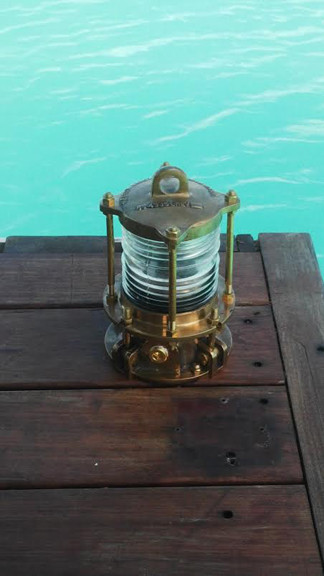 Nautical Bronze Piling post Nautical Dock Light - marine ship dock ...