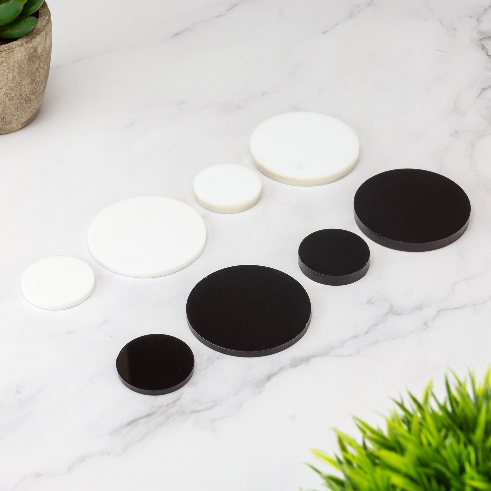 Black Circles Acrylic Laser Cut Disc Circles Custom Size Available | eBay