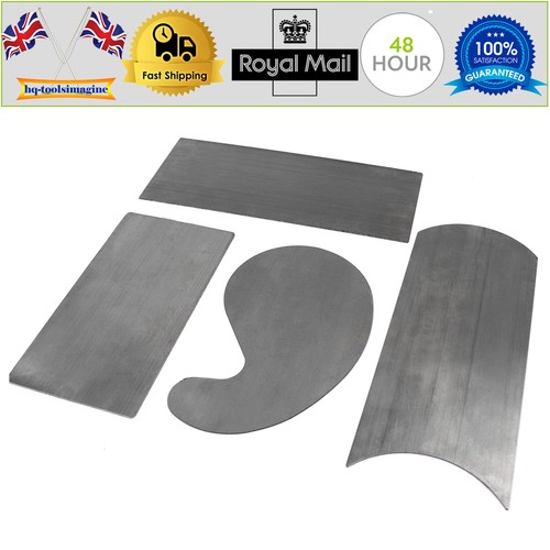 4Pcs Carbon Steel Cabinet Scraper Set - Rectangular, Goose Neck, and ...