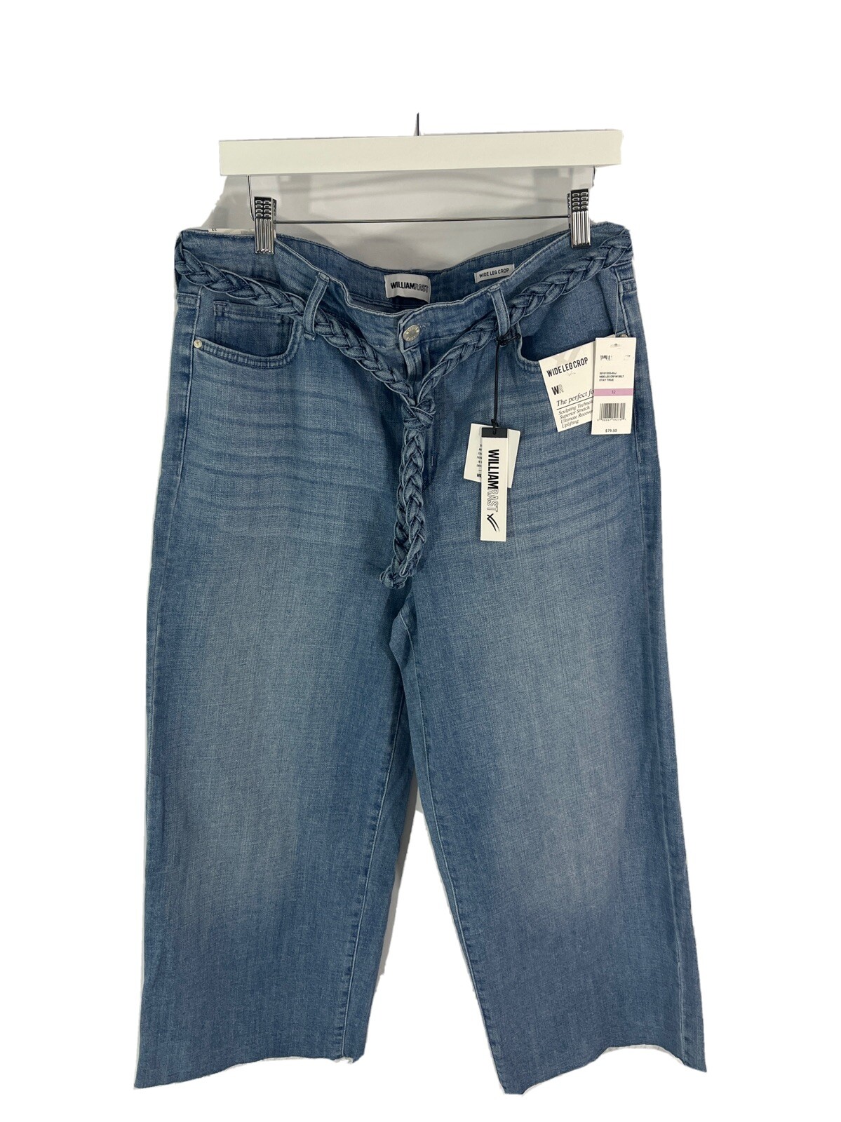 William Rast Jeans Womens Size 32 Wide Leg Crop Jeans, Stay True Wash w ...