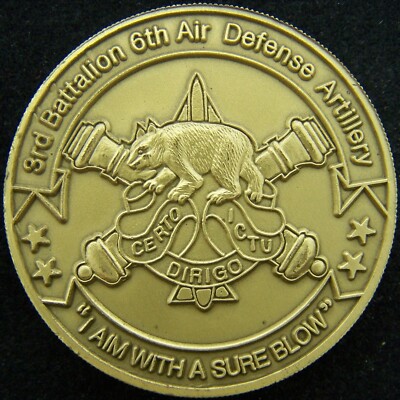 3rd Battalion 6th Air Defense Artillery ADA Vintage Challenge Coin | eBay