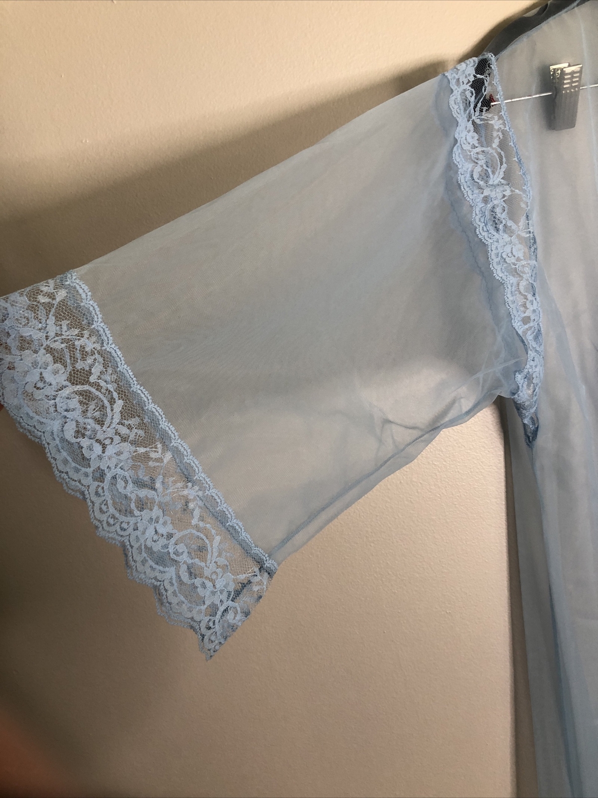 Vintage 70s Fredericks of Hollywood Lace Sheer Linger… - Gem