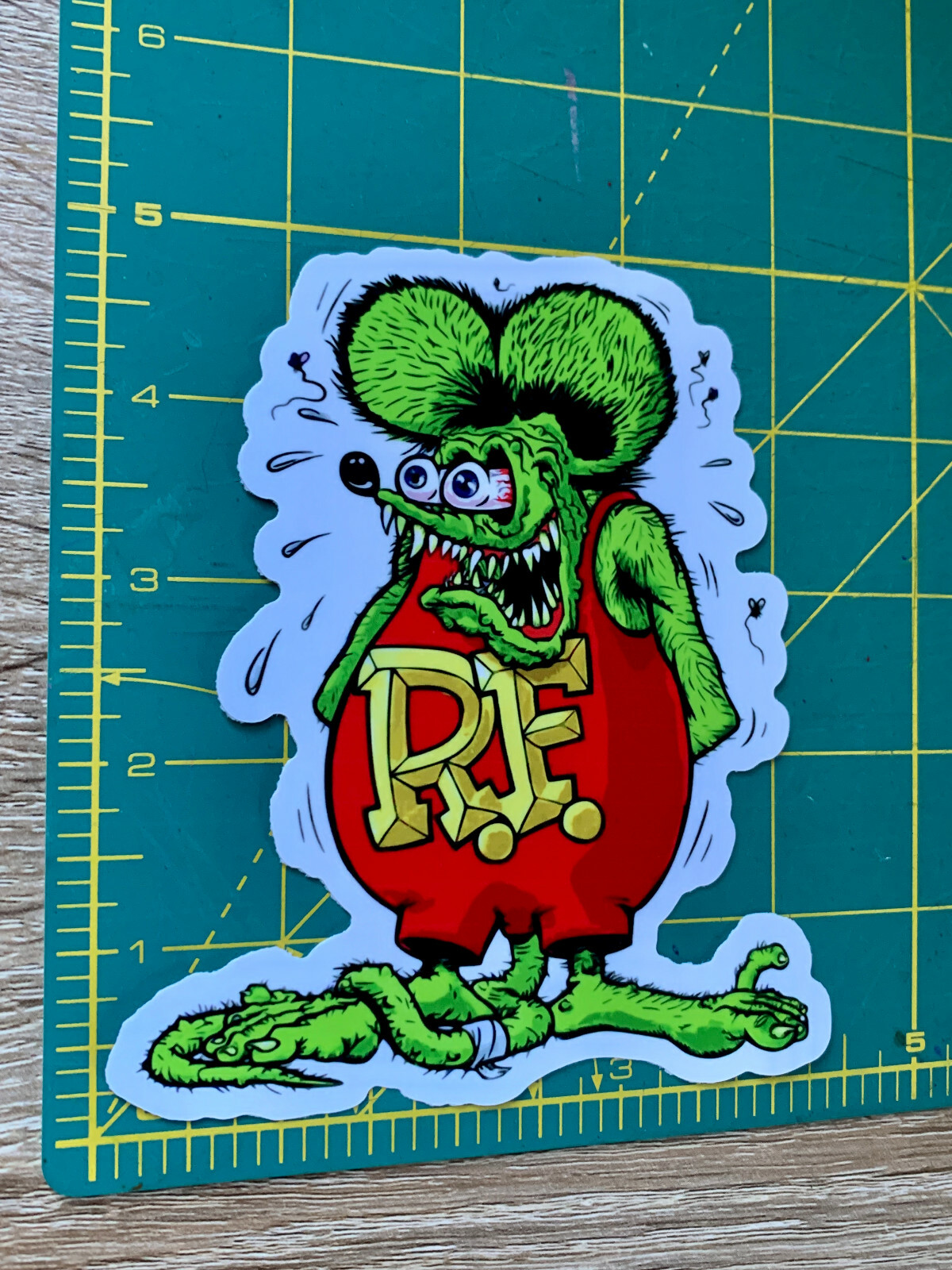 Rat Fink Mouse Premium Vinyl Sticker 5 inches Decal Car Bottle Window ...