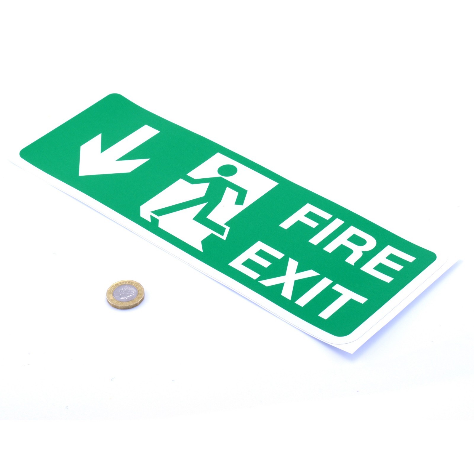 Fire Exit Sign Vinyl Sticker - All Sizes - Emergency Escape Fire Drill ...