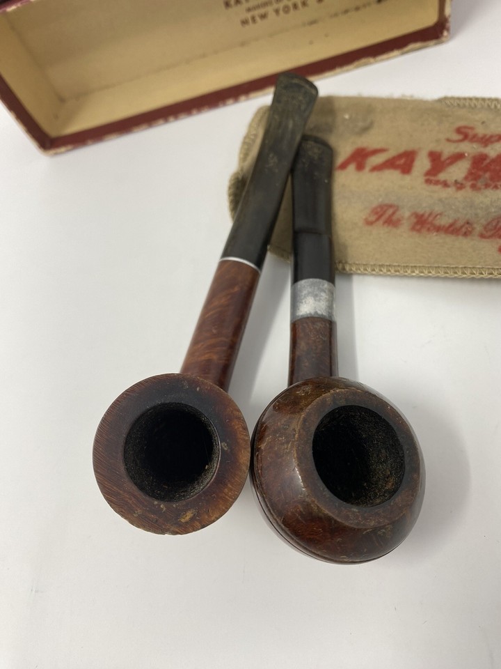 KAYWOODIE Super Flame Grain, & LHS Imported Briar Tobacco Pipes w ...
