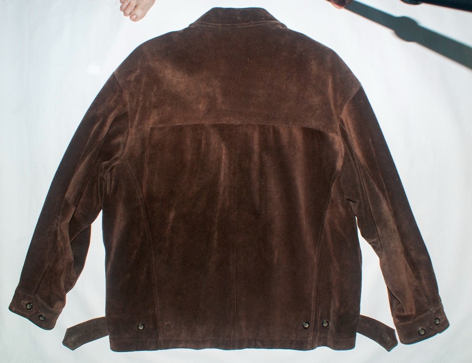 Le Collezioni Structure (Armani) Men's Leather Suede Brown Classico XL ...