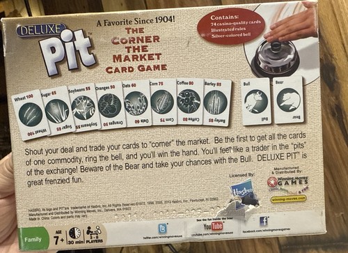 Deluxe Pit Card Game Hasbro with Bell Complete in Box * See | eBay