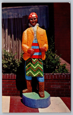 Winnemucca NV~Wooden Indian Joe Mackie's Restaurant~UNP 60s Advertising ...