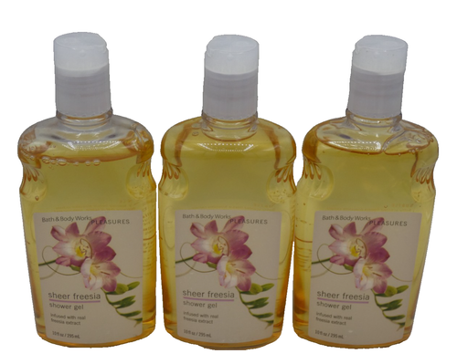 Bath & Body Works SHEER FREESIA Body Wash GEL (3 PACK SET) DISCONTINUED ...