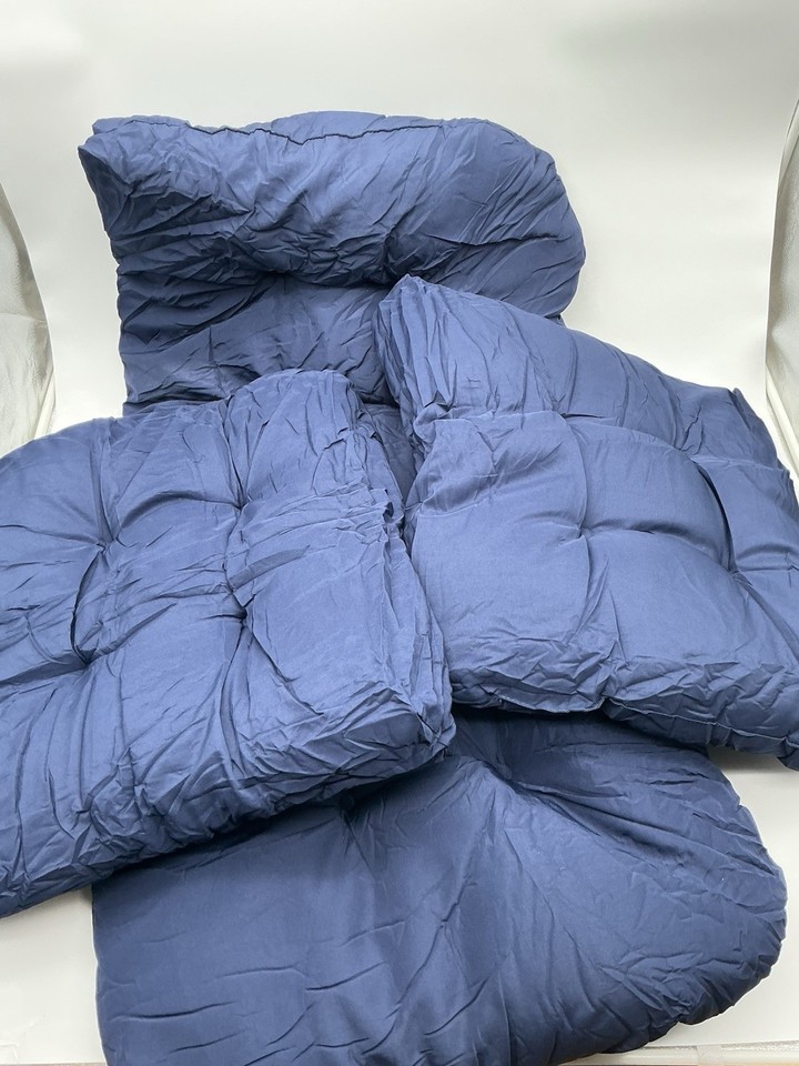 Wicker Chair Cushions Waterproof Outdoor Loveseat Cushions NAVY BLUE ...