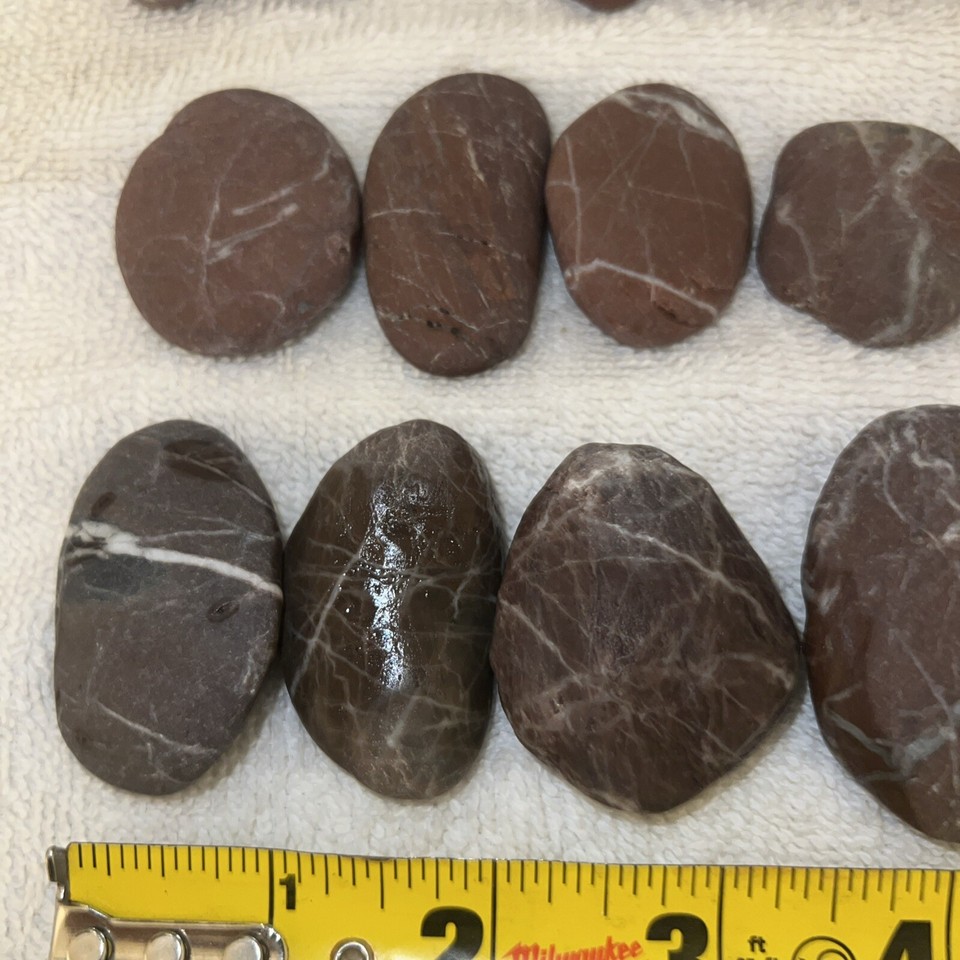 Banded Red Jasper 30 Pc Oregon Natural Beach Rocks Arts Tumbling Stones ...