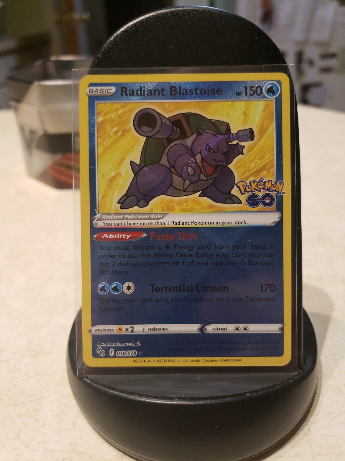 Pokémon TCG Radiant Blastoise Pokemon GO 018/078 Holo Radiant Rare | eBay