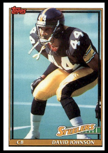 1991 Topps #309 David Johnson Pittsburgh Steelers Football Card | eBay