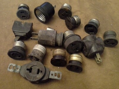 Vintage Electrical parts Bakelite assorted #1 16 pieces | eBay