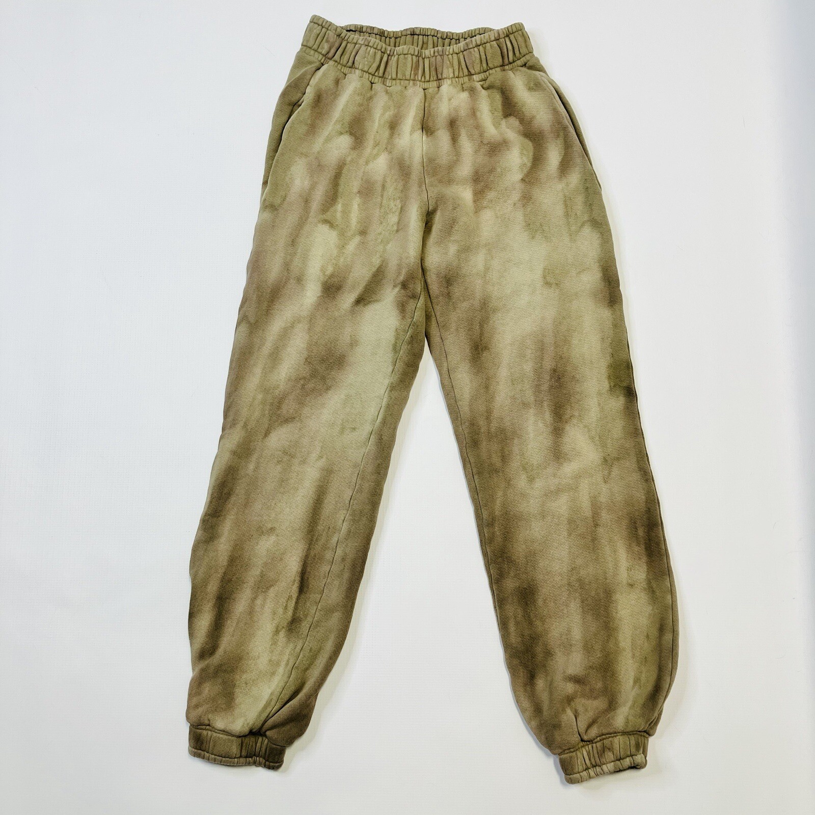 Cotton Citizen Distressed Tapered Joggers, Womens Size XS Olive Green ...