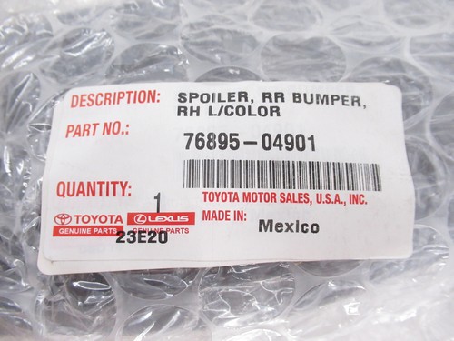 Genuine OEM Toyota 76895-04901 Passenger RH Rear Bumper Spoiler 2005 ...