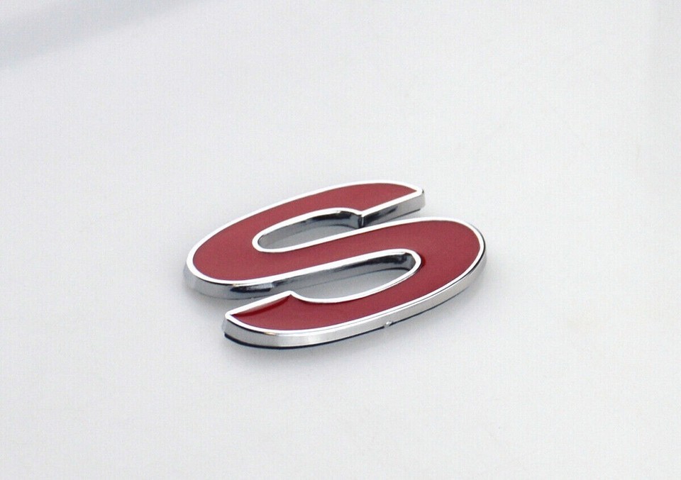 Pair Set 96-02 SS Fender Emblems 3D Badge for SLP 12369965R Chrome Red ...
