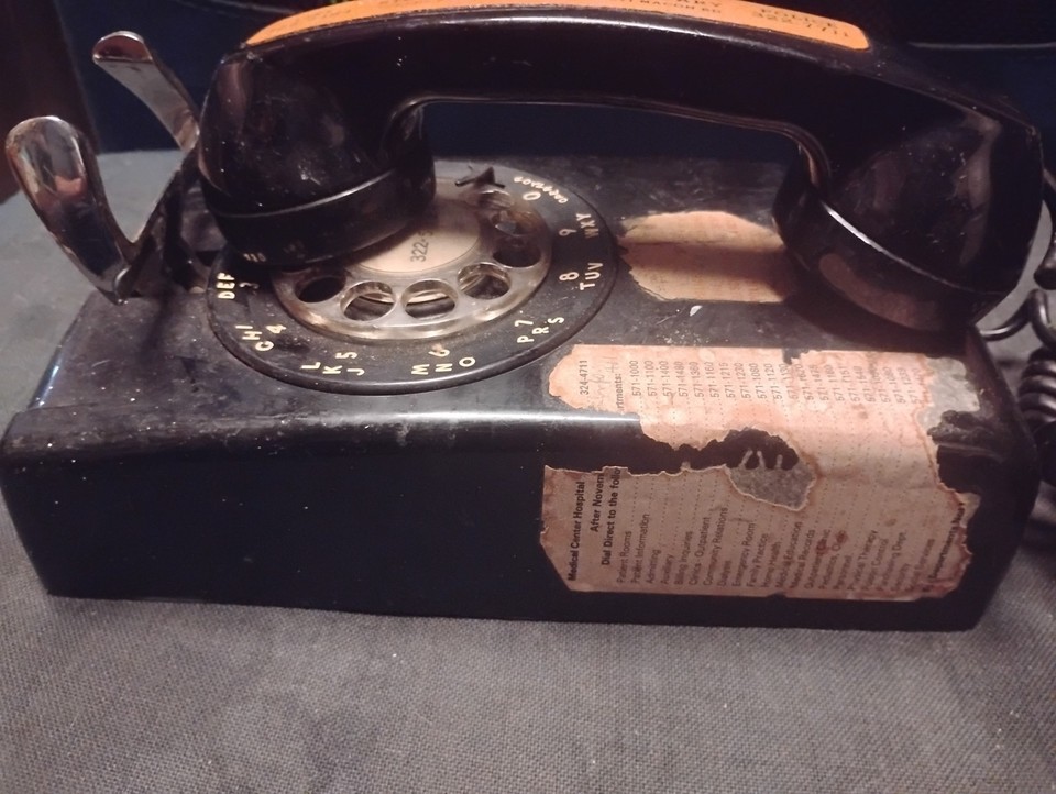 VTG 1960s Bell System made by Western Electric wall mount rotary phone ...