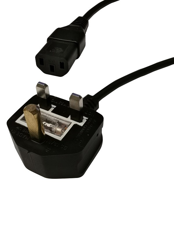 5M BRITMAC PLUG Non Standard UK Half Round Earth Pin 5A PC Power Cable ...