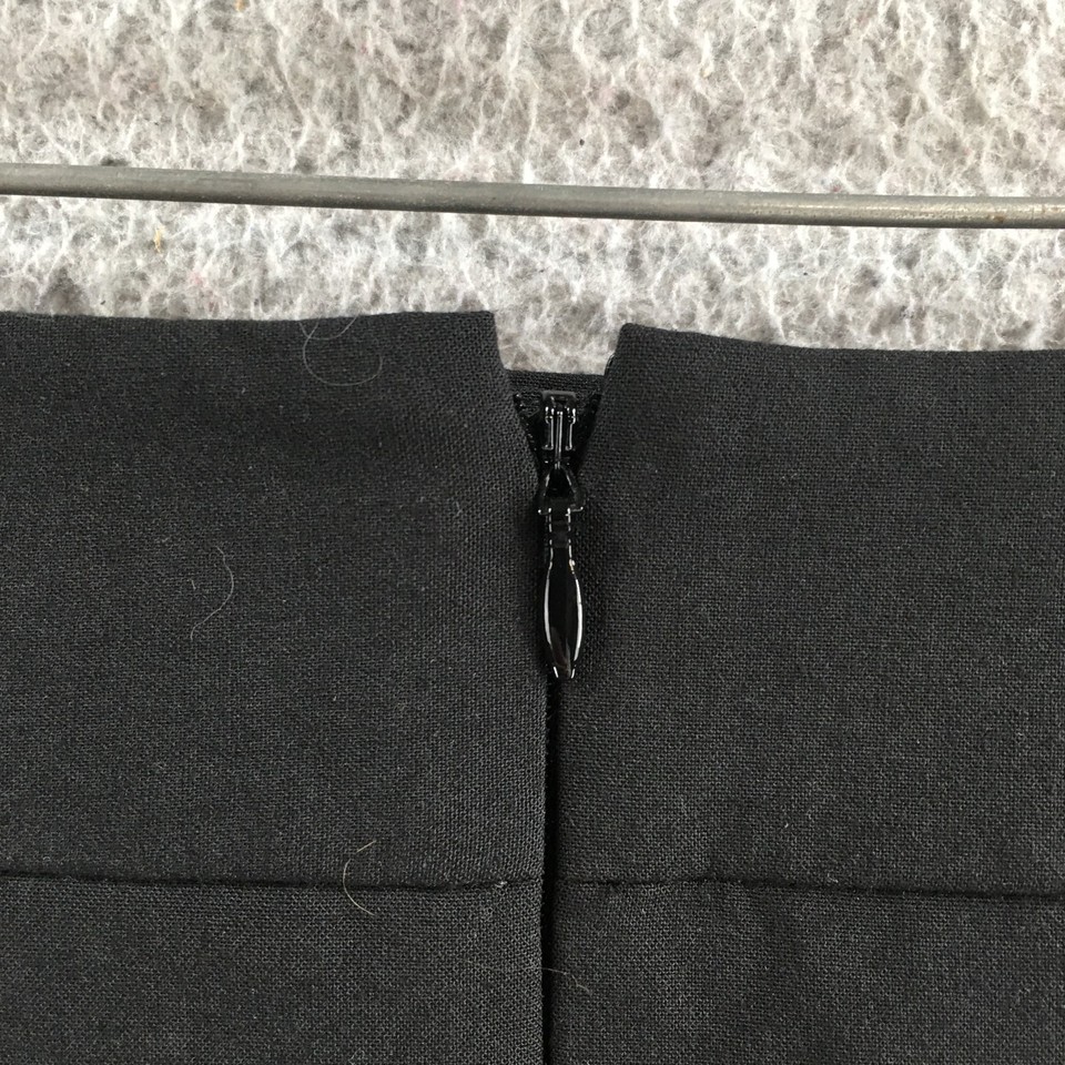 Calvin Klein Skirt Womens 14 Black Pencil Knee Length Back Zip Office ...