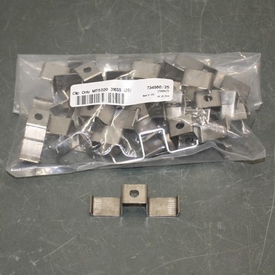(25) Fibergrate Grating Clip 734560/25, 316 Stainless Steel, 1" Space ...