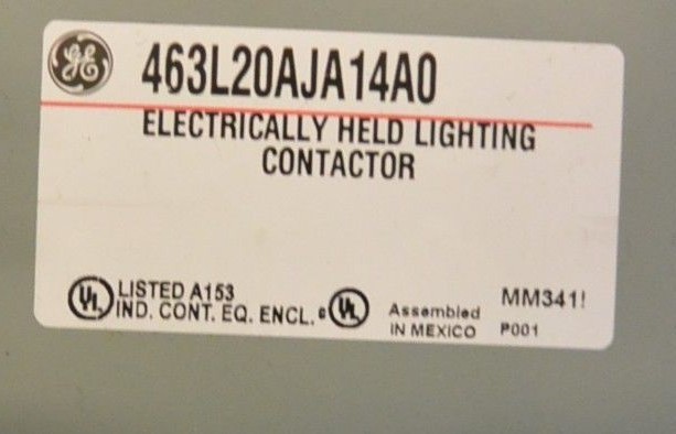GE Electrically Held Lighting Contactor CR460B CR463L20AJA14A0 Nema 1 ...