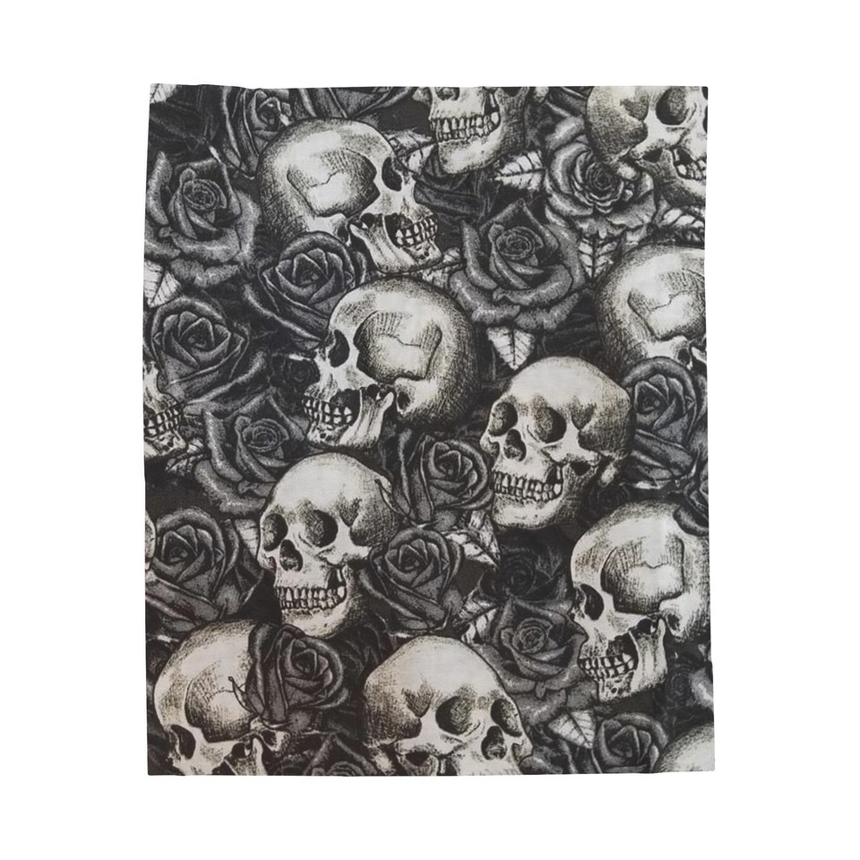 Skull And Rose Soft Throw Plush Blanket For Bedding | eBay