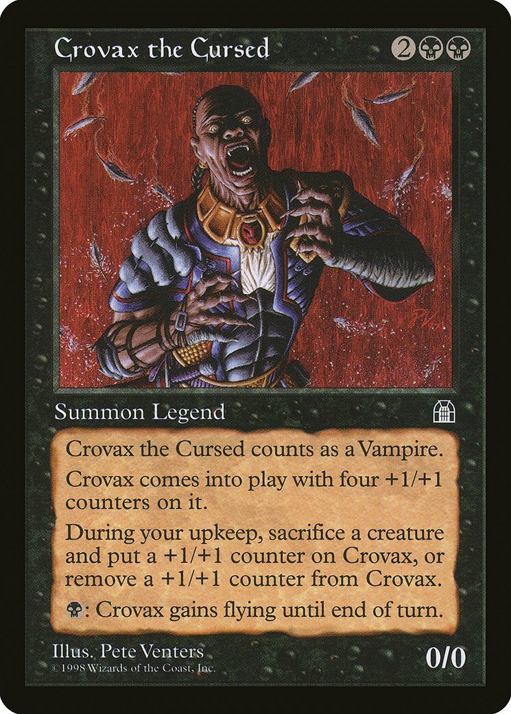 Crovax the Cursed Stronghold HEAVILY PLD Black Rare MAGIC MTG CARD ...