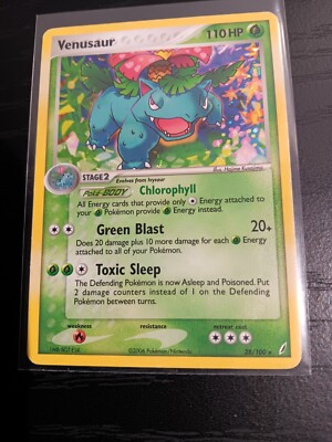 Venusaur 28/100 EX Crystal Guardians Holo Rare Vintage Pokemon Card LP ...