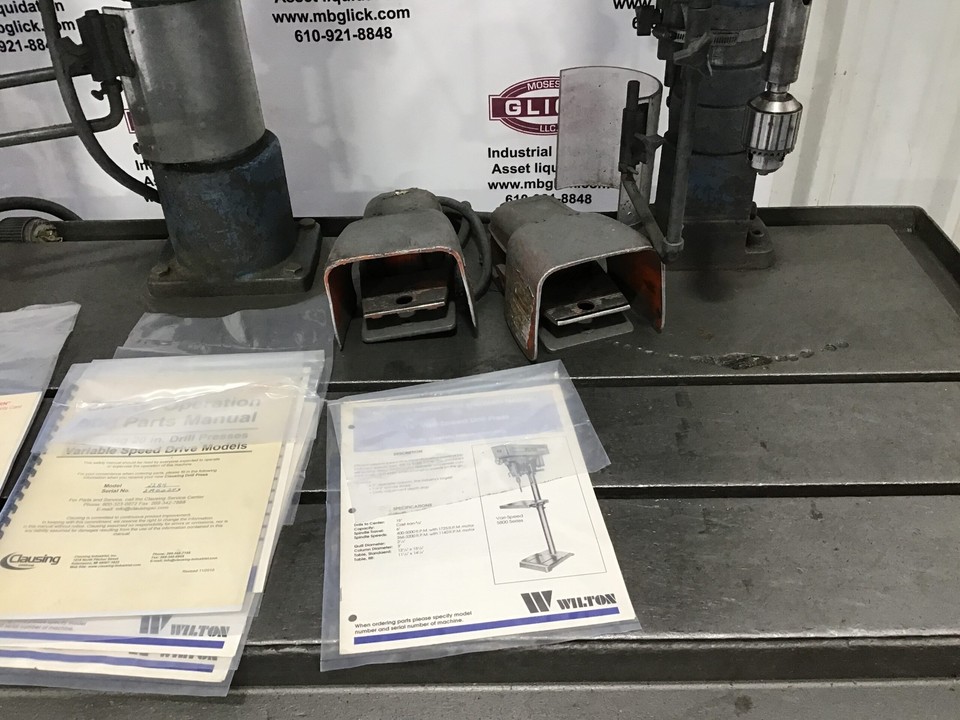 Clausing 2284 20in. Drill Presses Variable Speed Drive 1.5HP 1760RPM | eBay