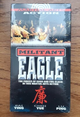 MILITANT EAGLE - MARTIAL ARTS ACTION PAI YING VHS NEW bruce lee kung fu ...