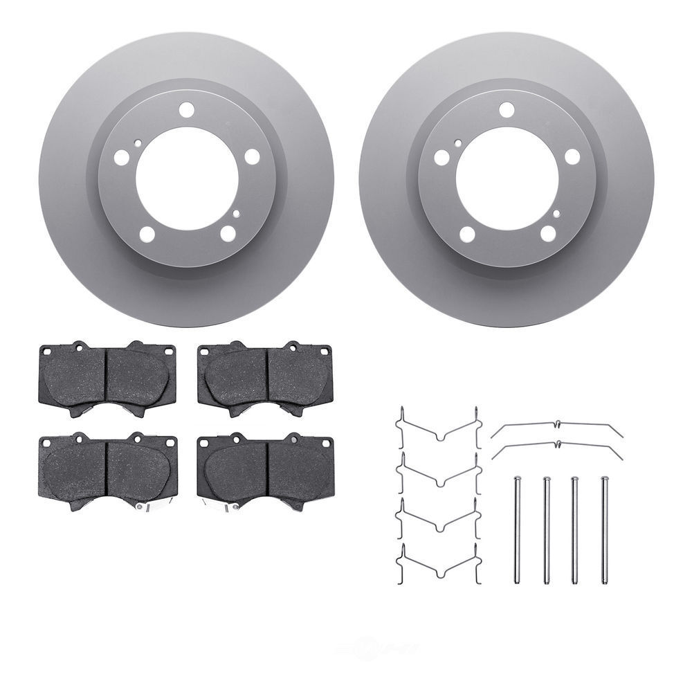 Disc Brake Kit-Geospec Rotors with 5000 Advanced Brake Pads includes ...