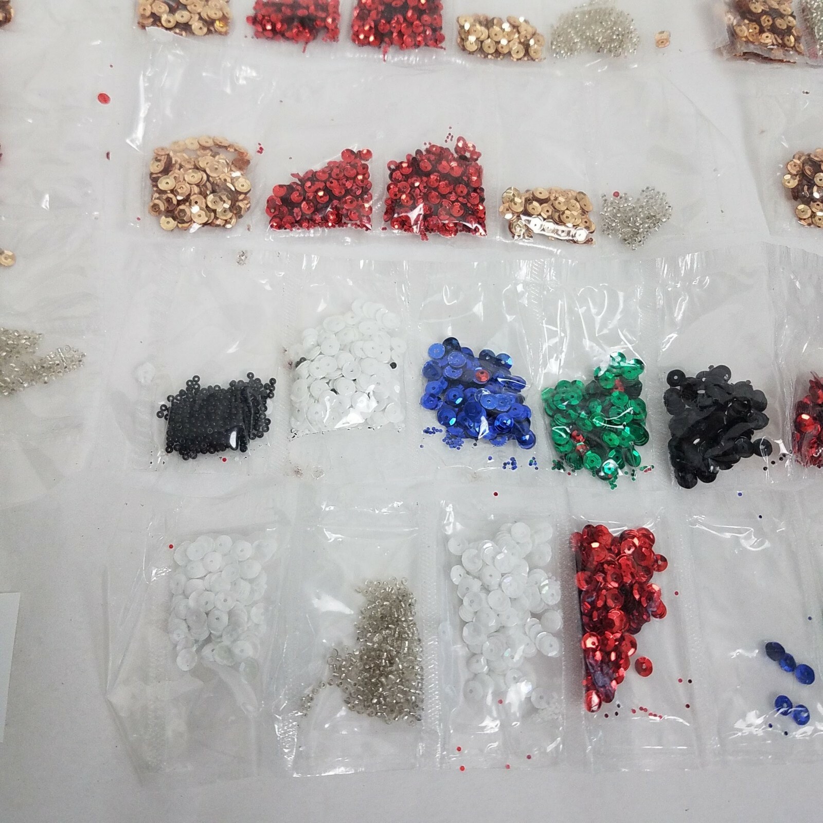 Lot of 50+ Vintage Sequin Packs Red Green Gold Black White Silver ...