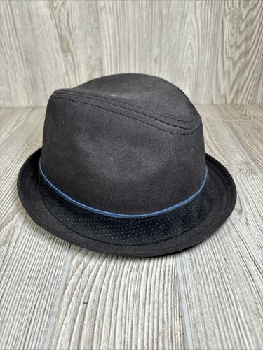 CUBAVERA Fedora Hat L/XL Cotton Hemp Newsy Newsie Black Blue Hat | eBay