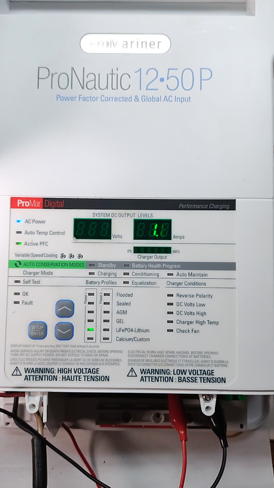 ProMariner ProNautic 1250P 50 Amp 3 Bank Battery Charger 63150, Tested ...