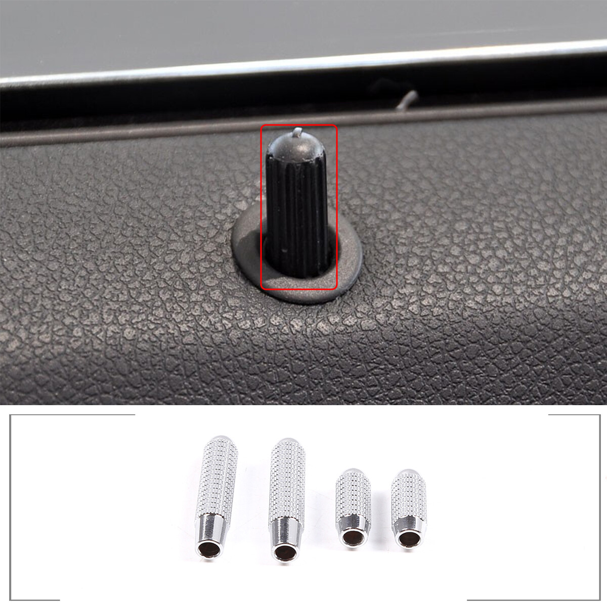 4*Alloy Door Lock Pin Trim Cover for Benz C E Class GLK W204 W212 X204 ...